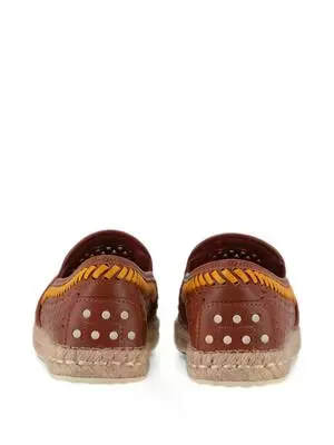 TOD'S Perforated Whipstitch Loafers