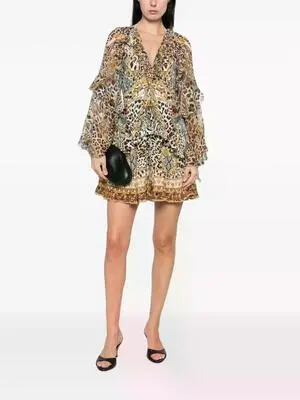 Camilla Ruffled Silk Mini Dress