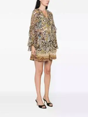 Camilla Ruffled Silk Mini Dress