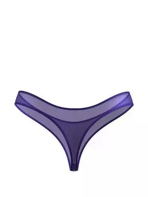 SCANDALE Foil-effect Tulle Thong