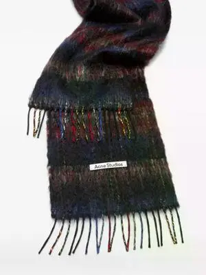 Acne Studios Fringed Mohair Scarf - Black
