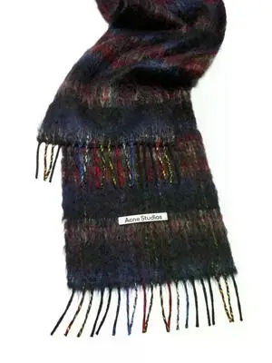 Acne Studios Fringed Mohair Scarf - Black