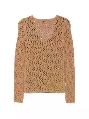 Dolce & Gabbana 2000s Open-knit V-neck Sweater