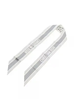 Dior 2010s Mitzah Lucky Star Scarf - White