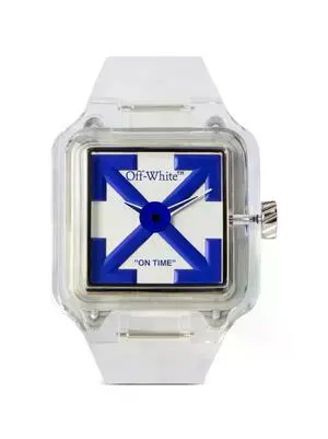 Off-White Proto 01 Transparent Watch With Blue Arrow Dial