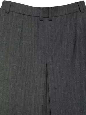 JUUN.J Herringbone-pattern Pleated Trousers - Grey