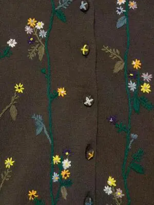 Moschino 2000s Floral-embroidered Cardigan