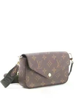 LOUIS VUITTON Felicie Strap & Go Handbag Monogram Canvas Crossbody Bag - Brown