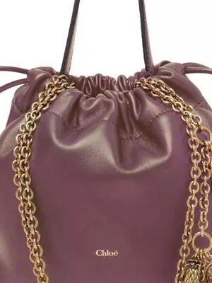 Chloé Mini Icons Drawstring Shoulder Bag - Red