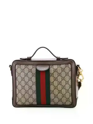 Gucci Ophidia Zip Around Camera Bag Gg Coated Canvas Small Shoulder Bag