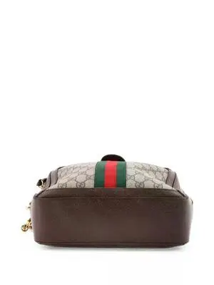 Gucci Ophidia Zip Around Camera Bag Gg Coated Canvas Small Shoulder Bag