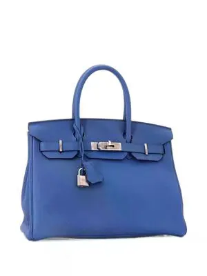 Hermès Birkin Handbag Togo With Palladium Hardware 30 Tote Bag - Blue