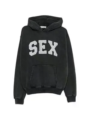 CARNE BOLLENTE The Sex Faded-effect Hoodie - Black