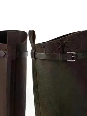 Ralph Lauren Ward Buckle-strap Leather Knee-high Boots