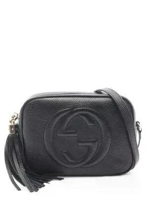 Gucci 2010s Soho Interlocking G Shoulder Bag - Black