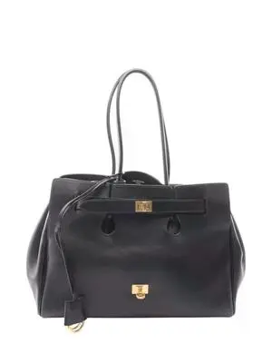 Balenciaga 2010-2026 Medium Smooth Calfskin Bel Air Carry All Tote Bag - Black