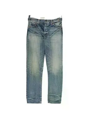 Mastercraft Union Faded Whiskered Jeans - Blue