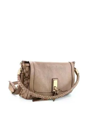 Gucci Bella Flap Gg Canvas With Leather Medium Shoulder Bag