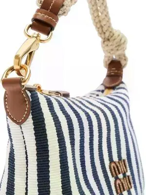 Miu Miu Spirit Cotton And Leather Pouch