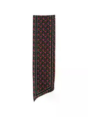 Chloé Floral-print Silk Scarf - Black