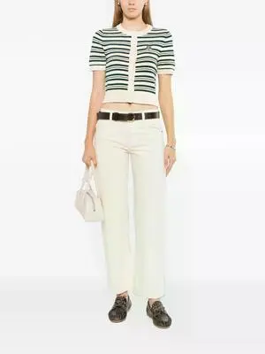 AGNES B. Striped Short-sleeve Top