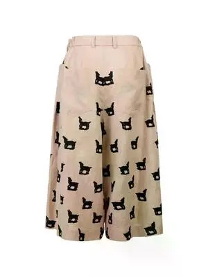 Biyan Cropped Pleated Trousers