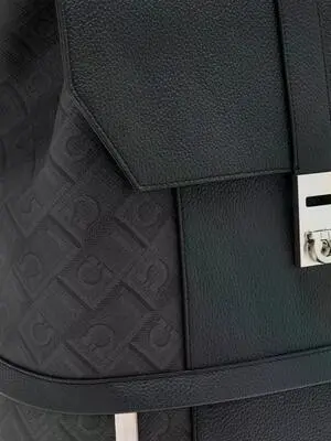 FERRAGAMO Monogram Backpack With Hug Buckle