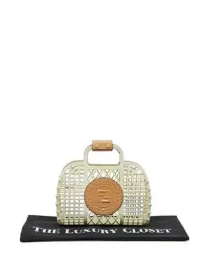 Fendi 2022 Basket Open-weave Tote Bag