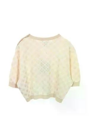 LOUIS VUITTON 2010s Gingham-pattern Sweater