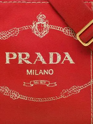 Prada Small Canapa Logo-print Tote Bag