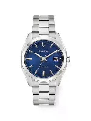 Bulova Surveyor 39mm Automatic Watch With Dial And Stainless Steel Bracelet - Blue