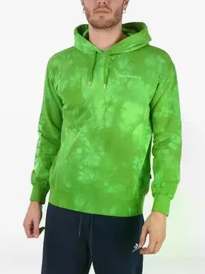 CONVERSE Tie-dye Logo-print Hoodie - Green