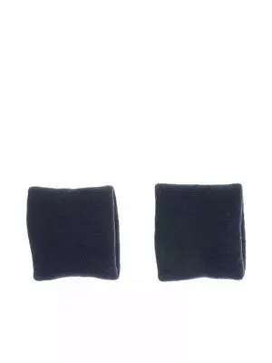 Giorgio Armani Intarsia-knit Logo Wristbands Set Of Two