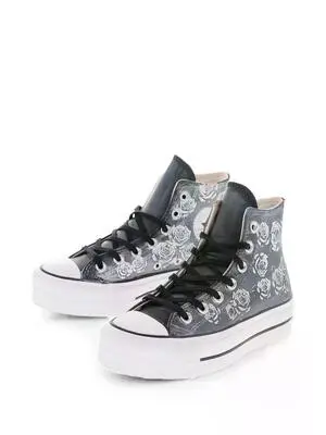 CONVERSE All Star Chuck Taylor Floral Patterned Leather High Top Sneakers With Platform