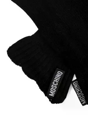 Moschino Logo-patch Knitted Gloves