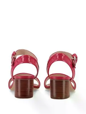 TOD'S Patent-finish Block-heel Sandals