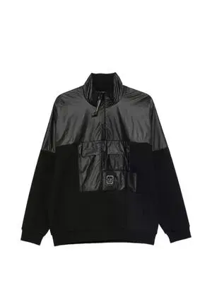 C.P. COMPANY Series Panelled Quarter-zip Sweater - Black