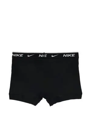 Nike Logo-waistband Stretch-cotton Boxers - Black