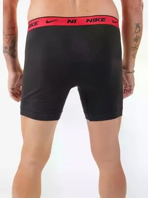 Nike Logo-waistband Pack Of Three Boxers - Black