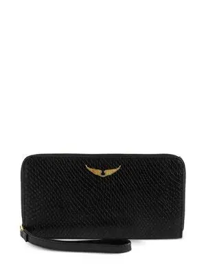 Zadig&Voltaire Compagnon Soft Wild Leather Wallet - Black