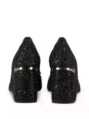 TOD'S Glitter Pumps With Fringe Detail