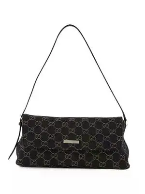 Gucci Gg Supreme Canvas Shoulder Bag - Black