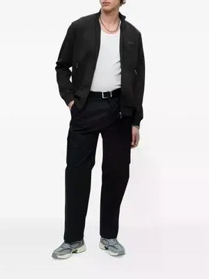 Karl Lagerfeld Logo Plaque Zip-up Sweatshirt