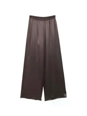 Dusan Satin Finish Palazzo Pants - Purple