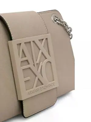 Armani Exchange Logo Plaque Mini Bag - Neutrals