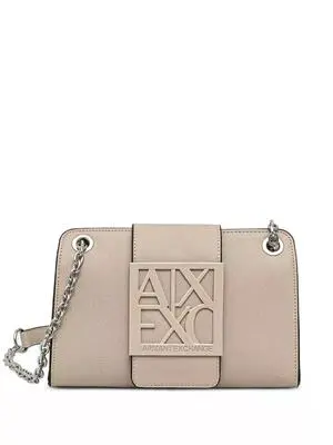 Armani Exchange Logo Plaque Mini Bag - Neutrals