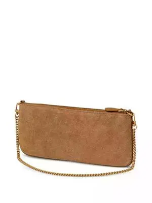 Pinko Love Birds-hardware Suede Clutch Bag