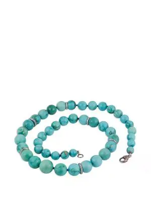 SYLVA & CIE Turquoise And Diamond Beaded Necklace - Blue