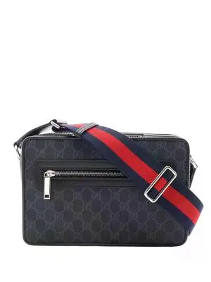 Gucci 2016-2026 Small Gg Supreme Web Crossbody Bag - Black