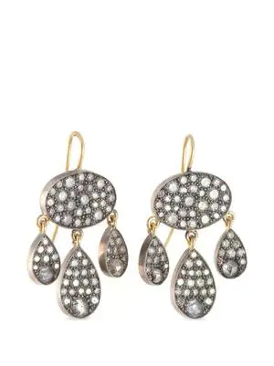 SYLVA & CIE Diamond Drop Earrings - Gold